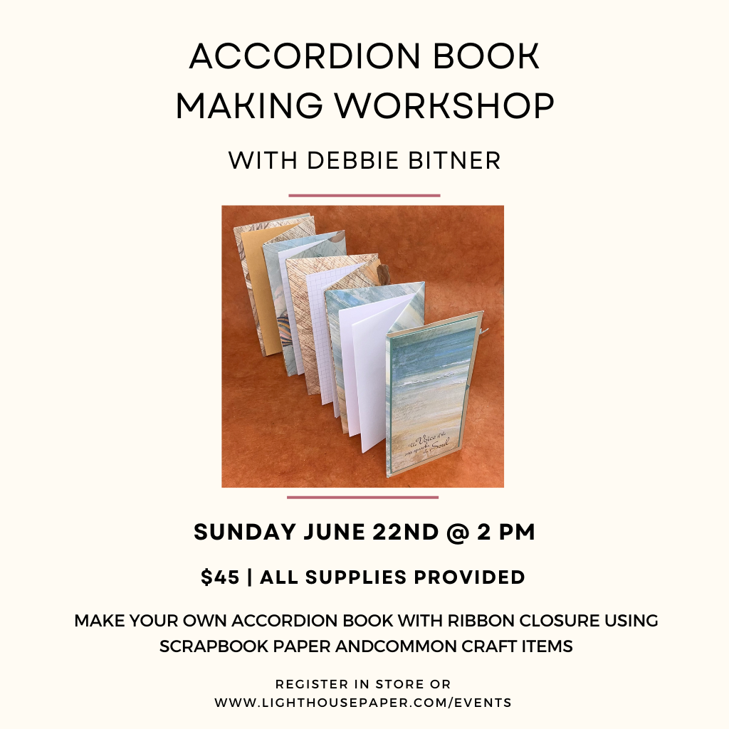 Sunday June 22nd at 2 PM | Accordion Book Workshop w/ Debbie Bitner