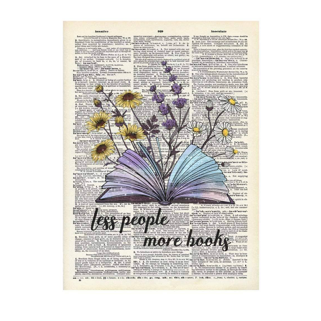 Vintage Dictionary Print, Inspirational Book