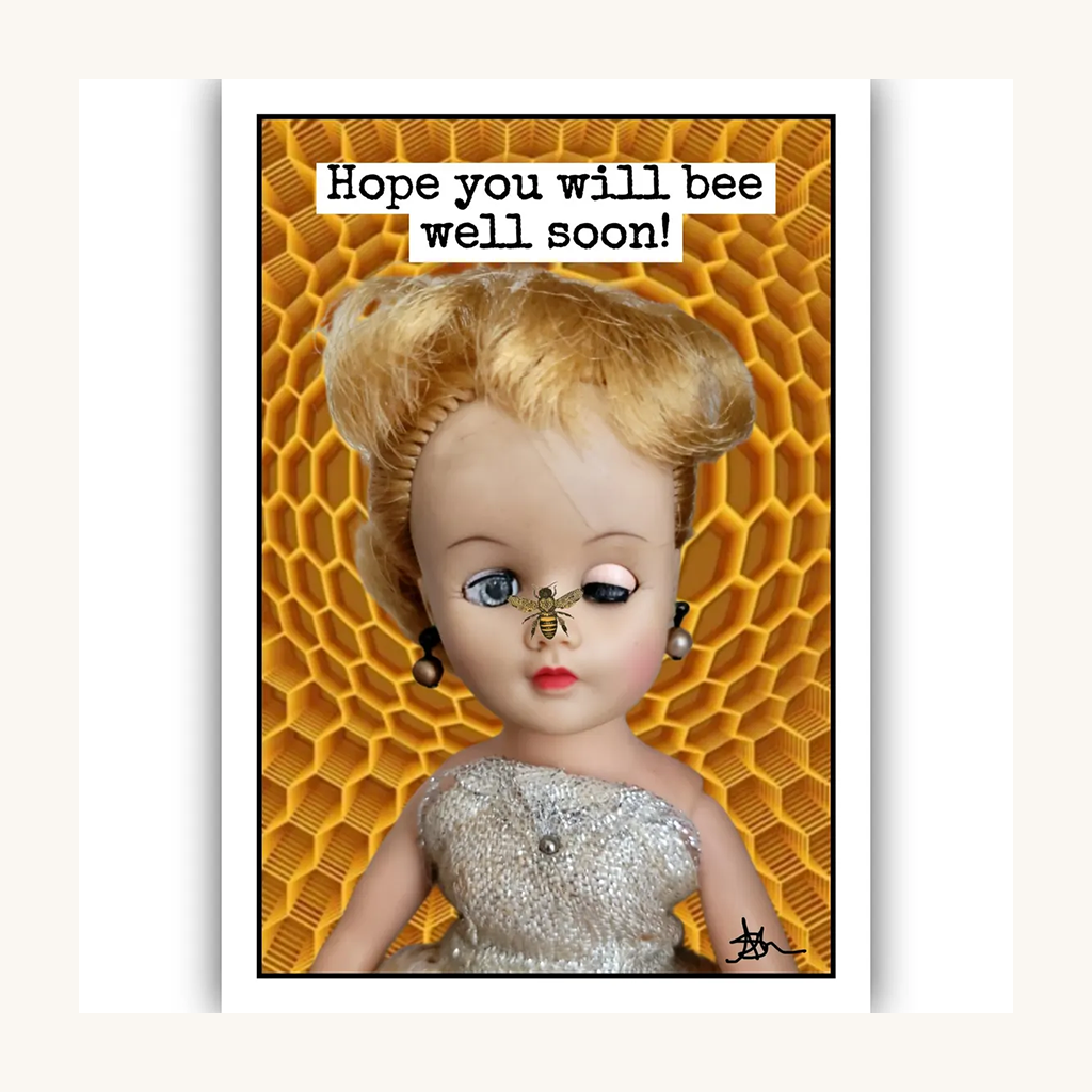 Bee Well Soon Doll Card