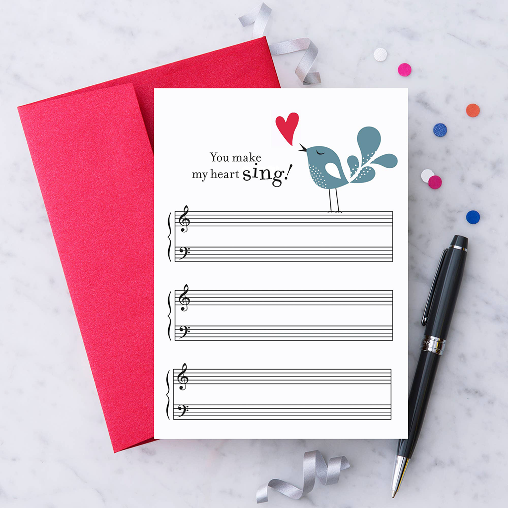 You Make My Heart Sing Music-Inspired Greeting Card