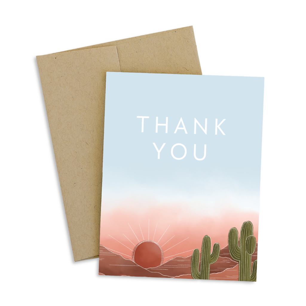 Big Sky Desert Thank You Greeting Card