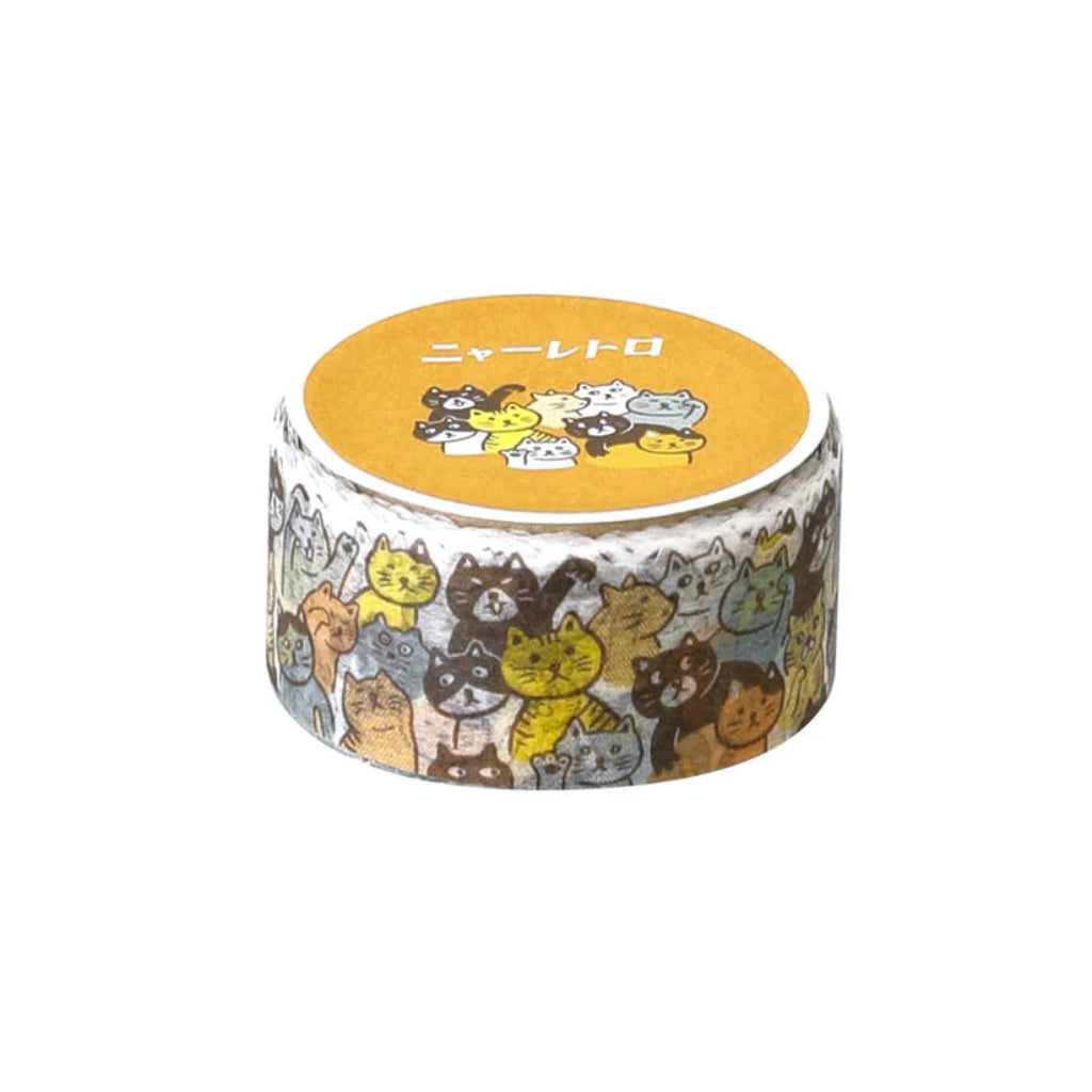 Hightide Retro Masking Tape - Cat Crowd (N)