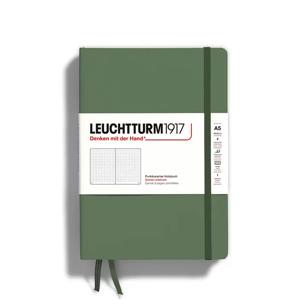 Leuchtturm1917 Hardcover Dot Grid Notebook, A5 - Olive