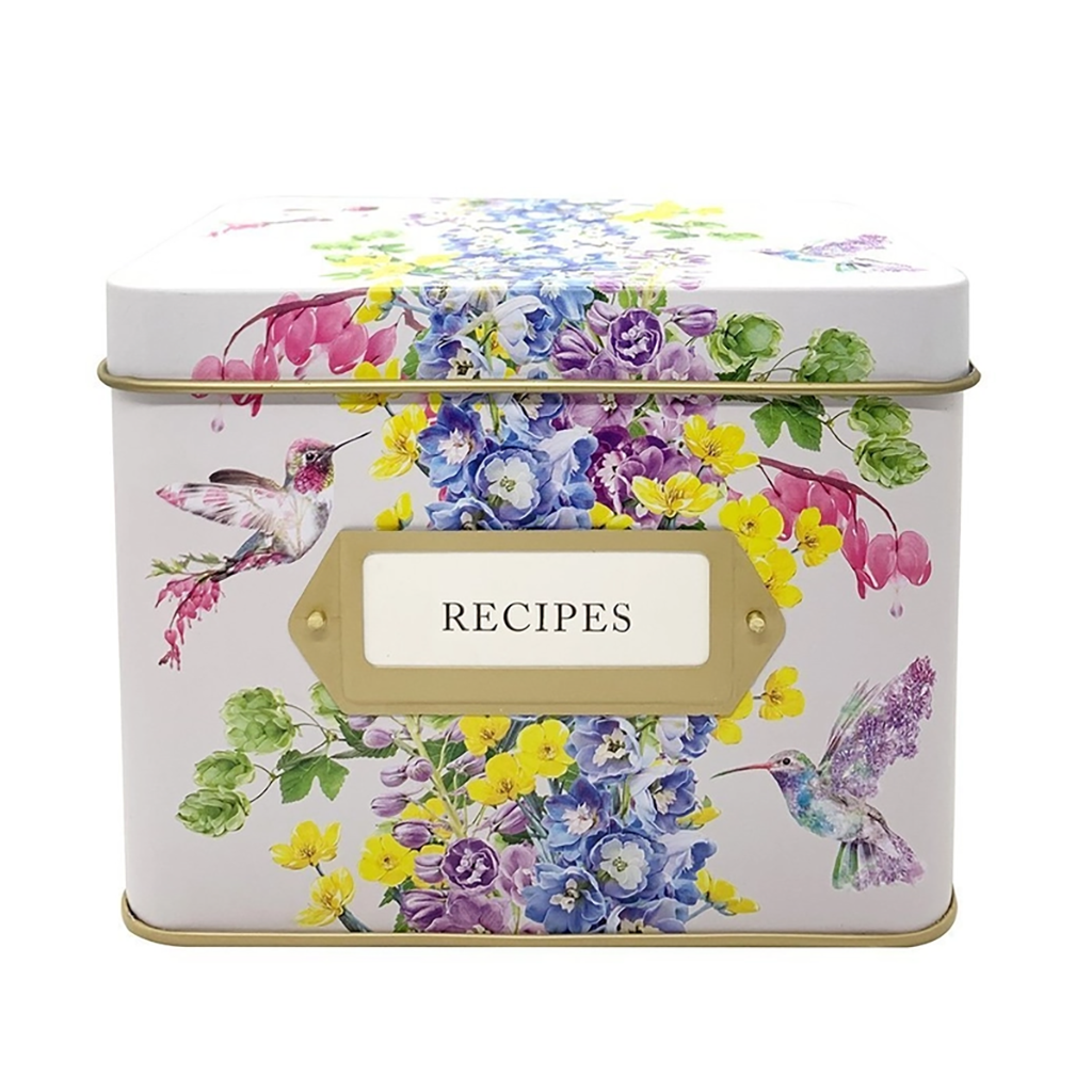 Hummingbird Recipe Tin with 50 Recipe Cards