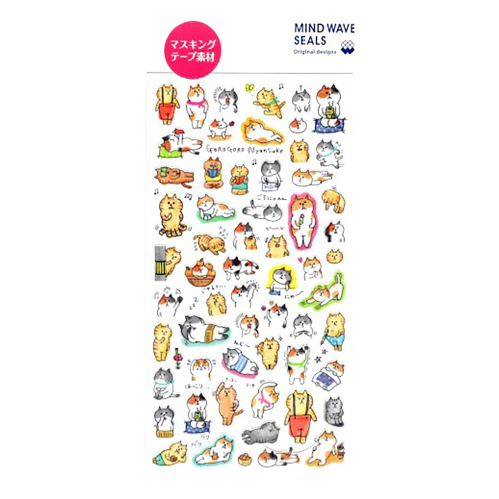Mind Wave Sticker Set, Goro-Goro Cat