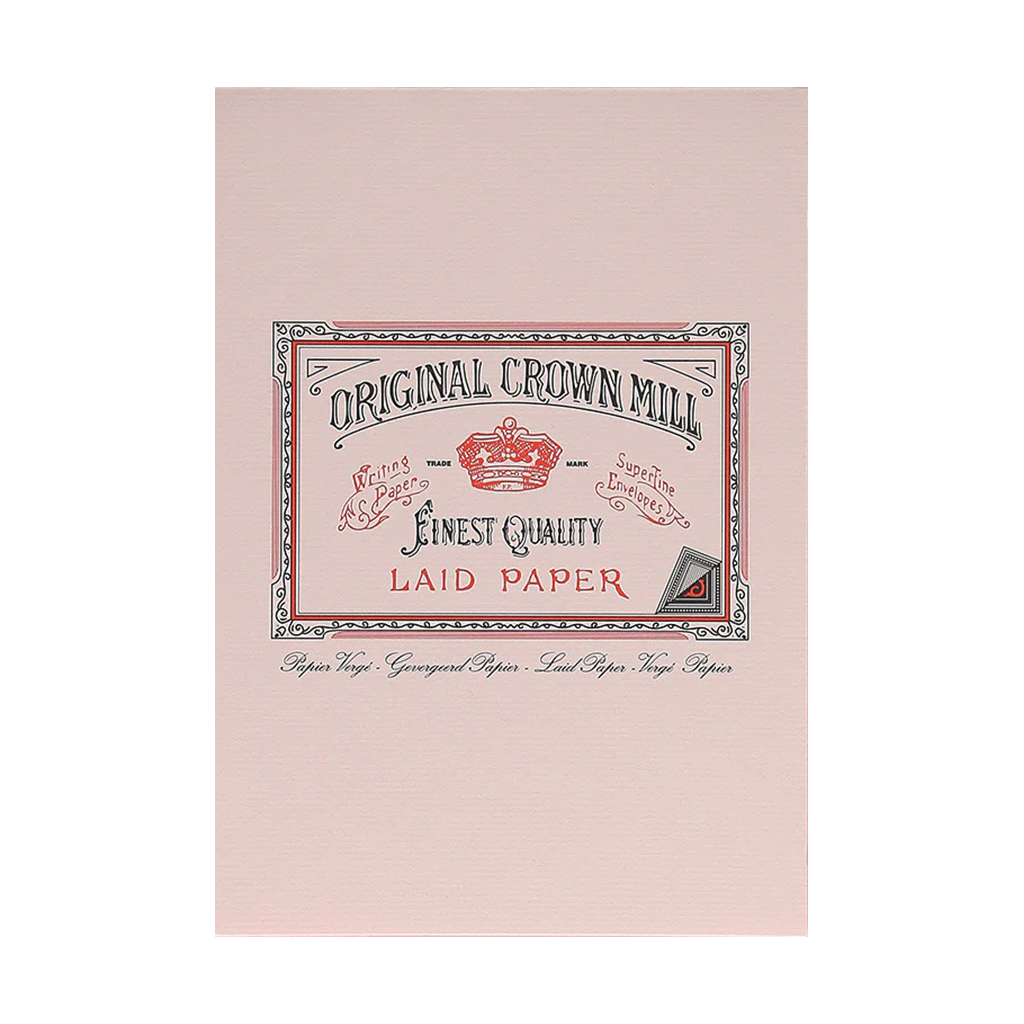 Original Crown Mill Classic Laid Writing Pad, A5 - Pink