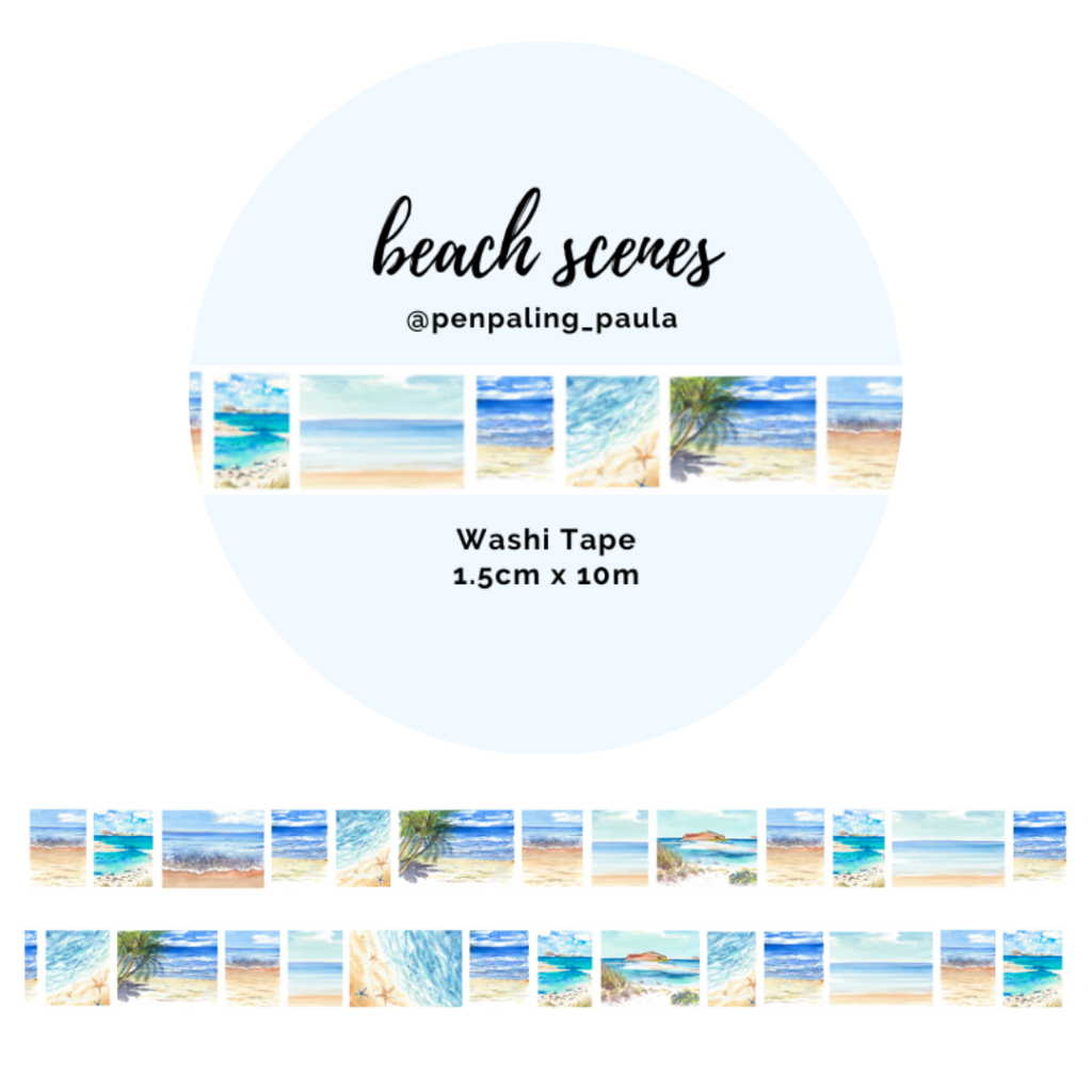 Penpaling Paula Beach Scenes Washi Tape