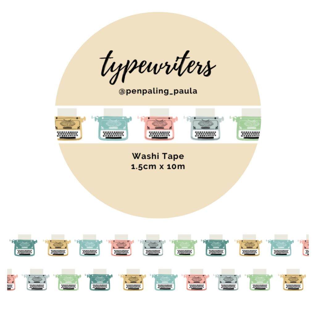 Penpaling Paula Typewriters Washi Tape