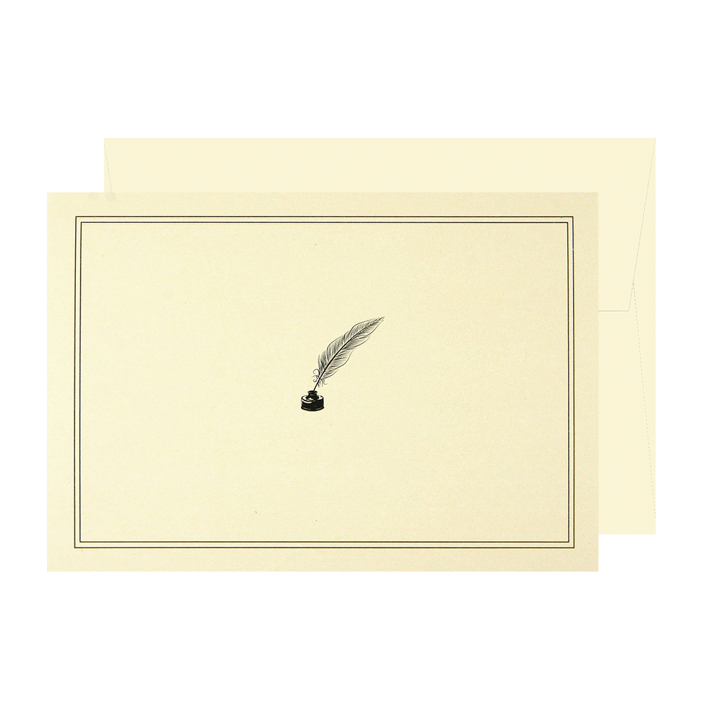 Quill Pen and Ink Blank Note Cards