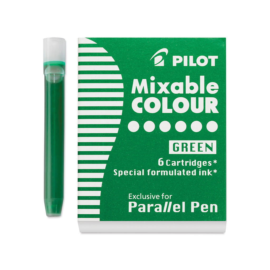 Pilot Parallel Ink Cartridge, 6 Ct - Green