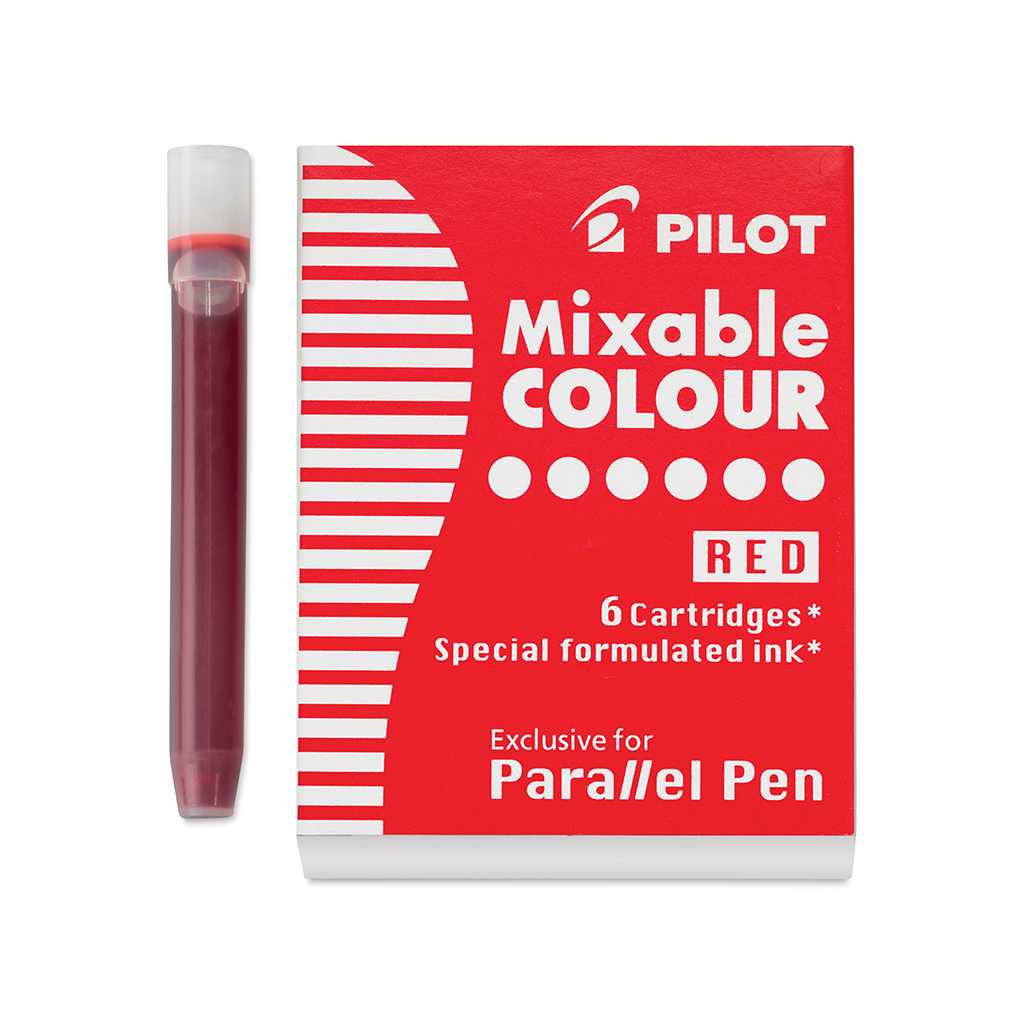 Pilot Parallel Ink Cartridge, 6 Ct - Red