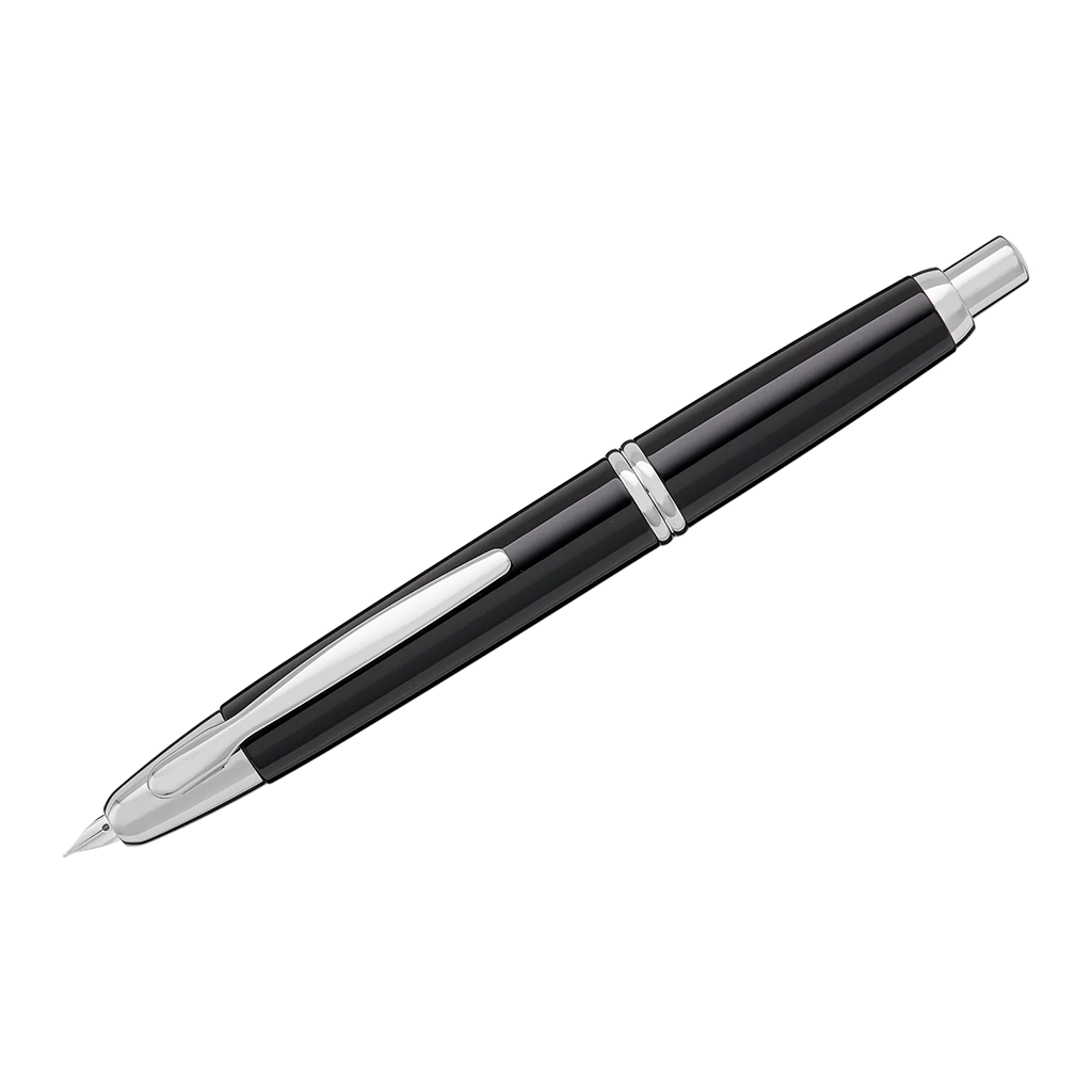 Pilot Vanishing Point Fountain Pen, Black/Rhodium