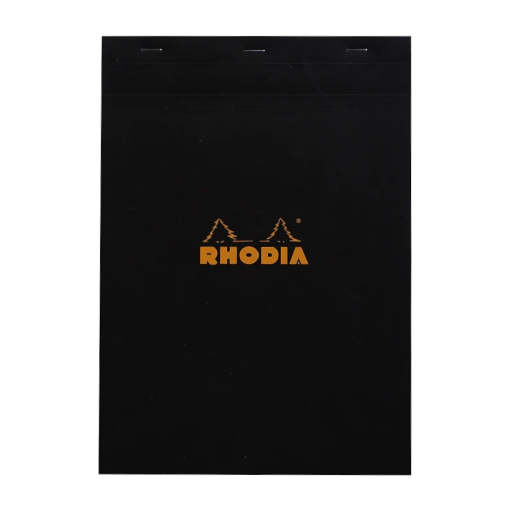 Rhodia Staple Bound Notepad, 8.25" x 11.75" (Black) - Graph