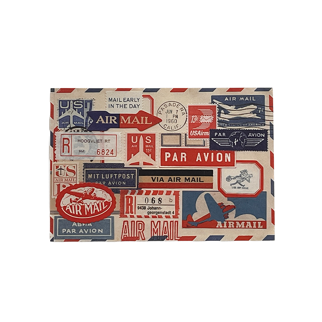 Skylar Hand Studio Air Mail Postcard - Stamps