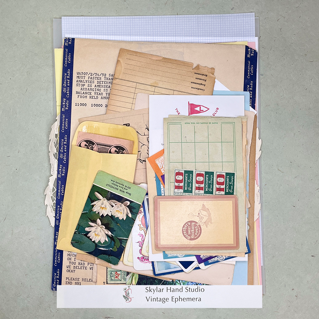 Skylar Hand Studio Ephemera Pack, Large - Vintage Theme