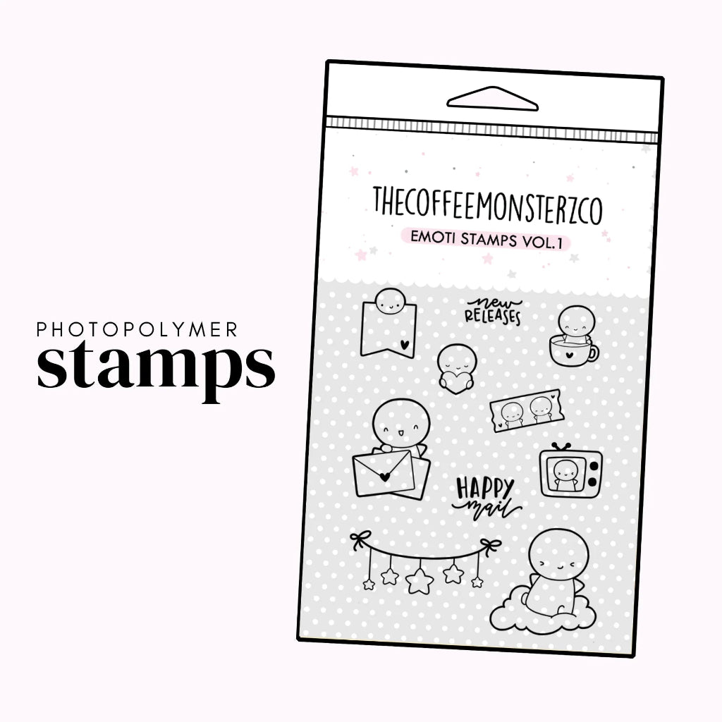 The Coffee Monsterz Co. Clear Emoti Stamps, Vol 1