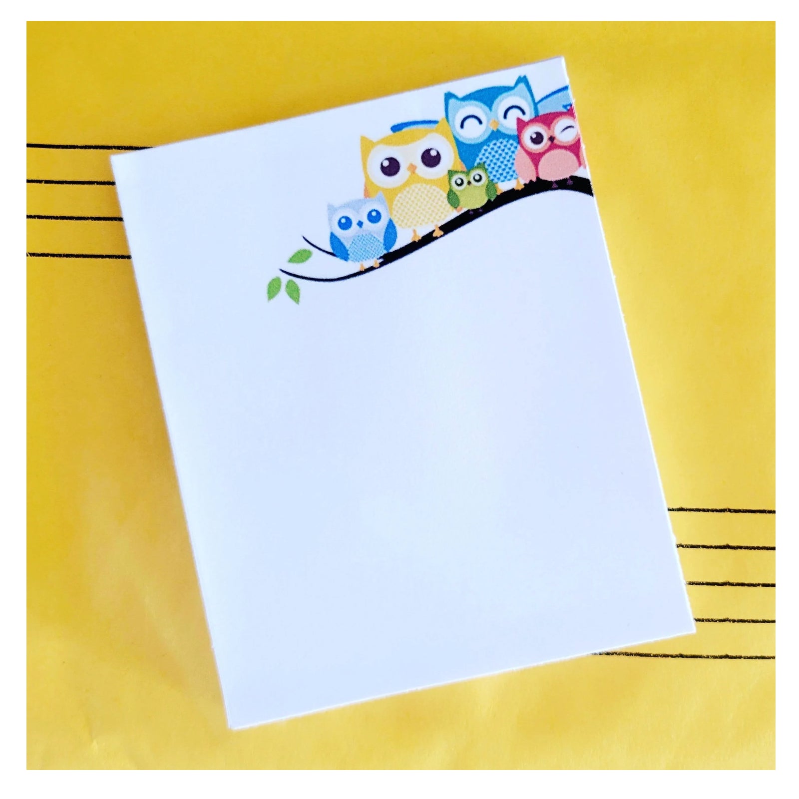 Owls Sticky Notes Notepad