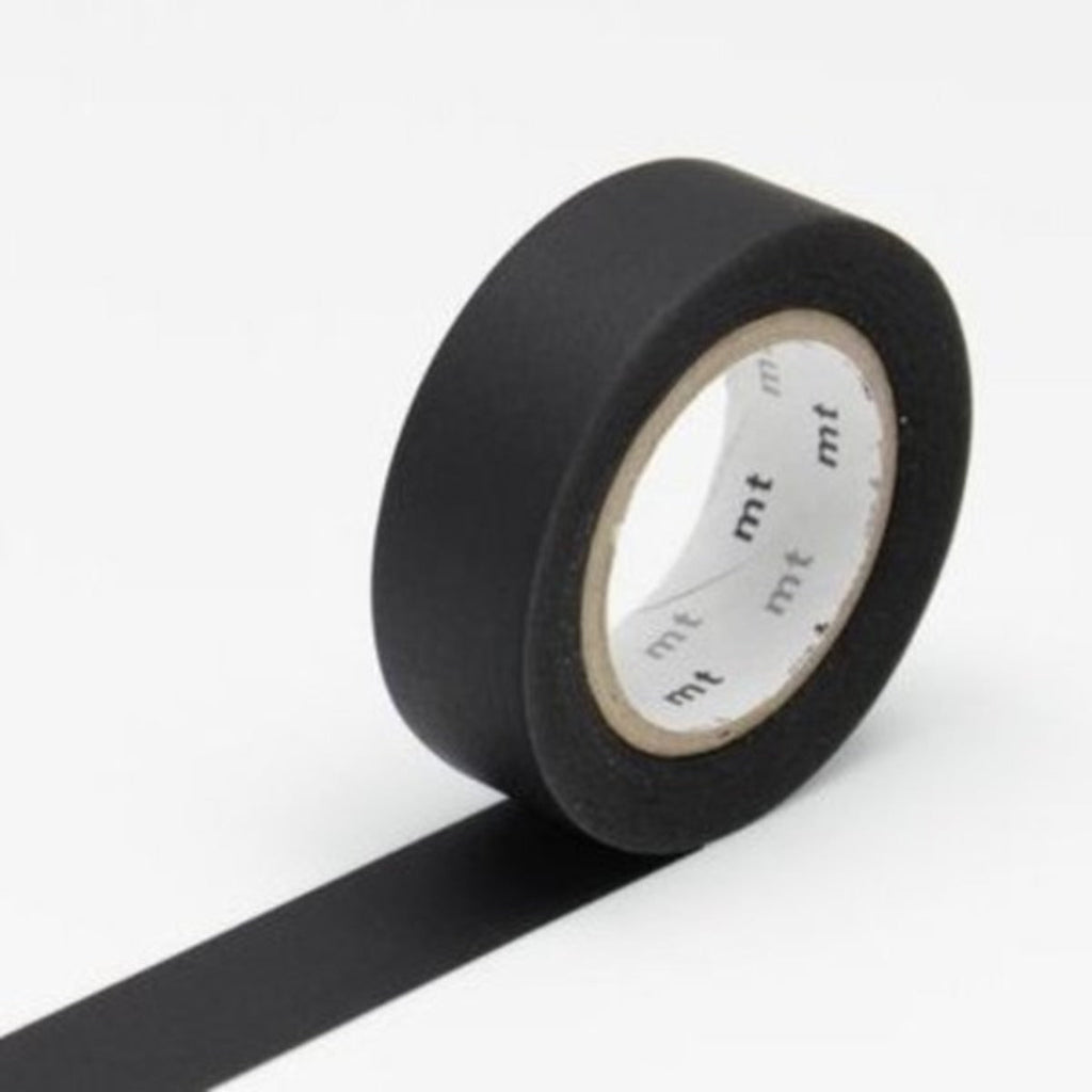 mt Solid Color Washi Tape, 15mm - Matte Black