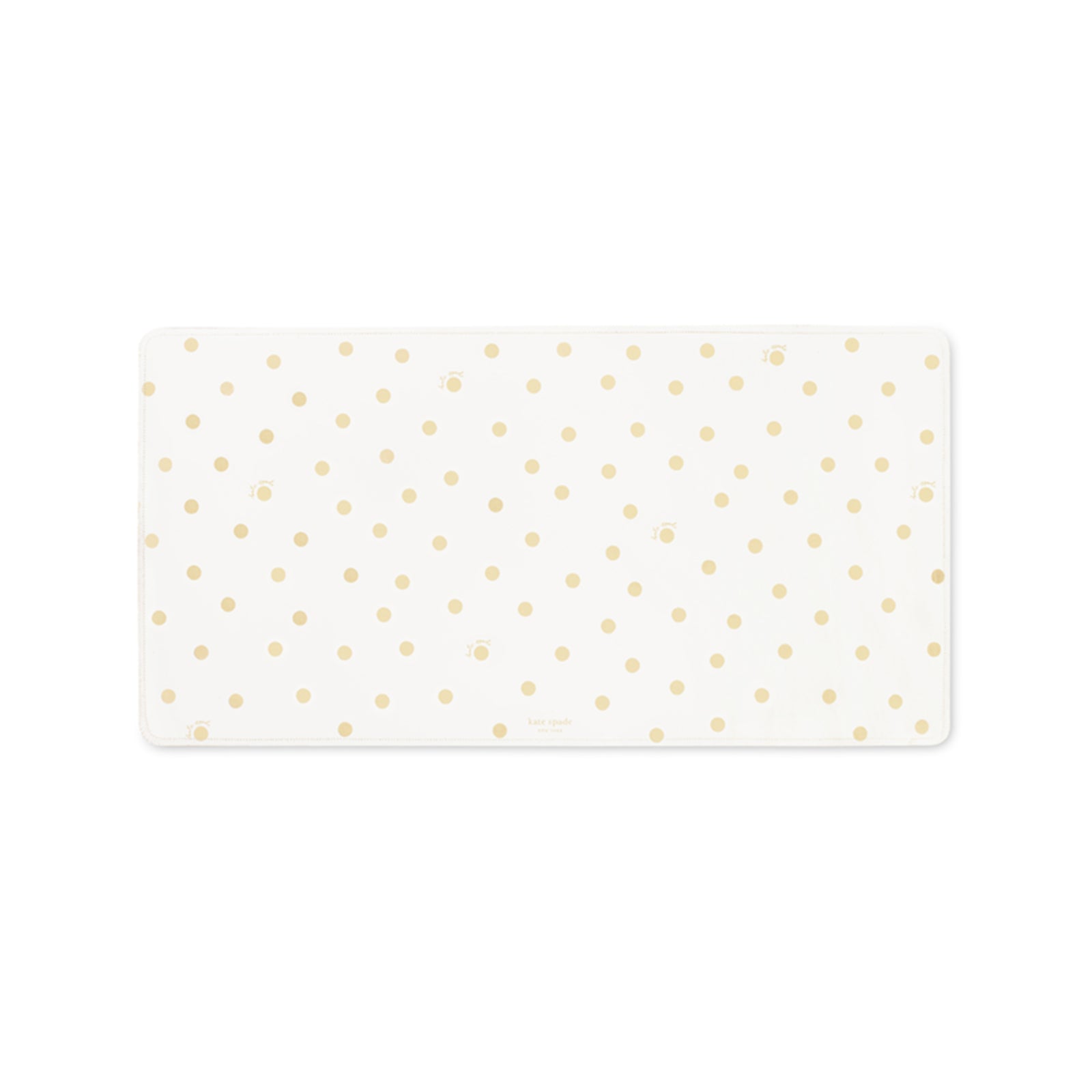 Desk Pad, Gold Dot with Script