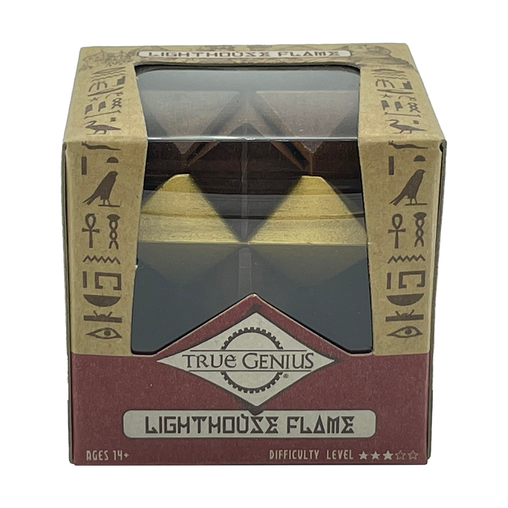 True Genius Wooden Brainteaser Puzzle, Lighthouse Flame